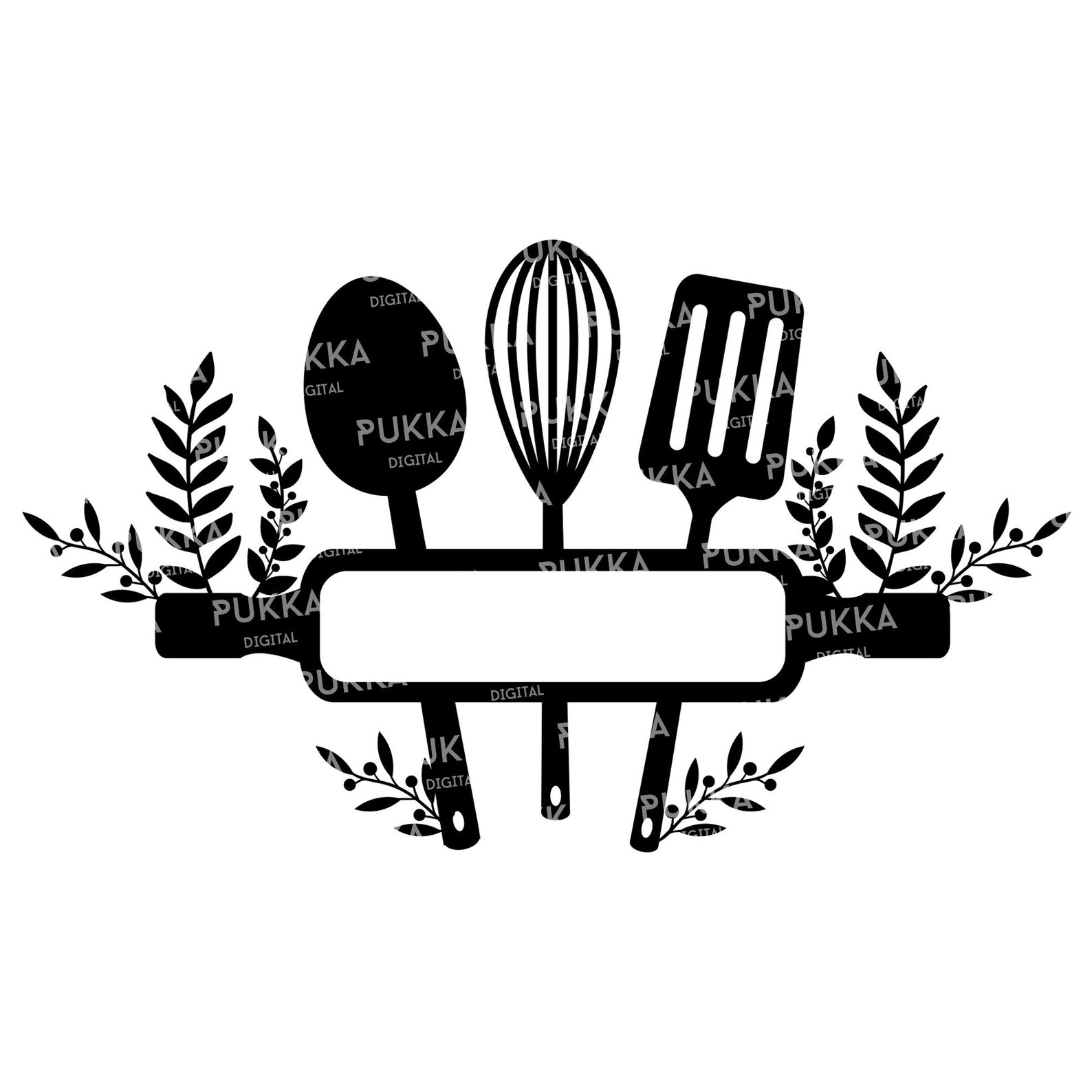 Kitchen Split Frame Svg Cooking Svg Kitchen Monogram Svg - Etsy