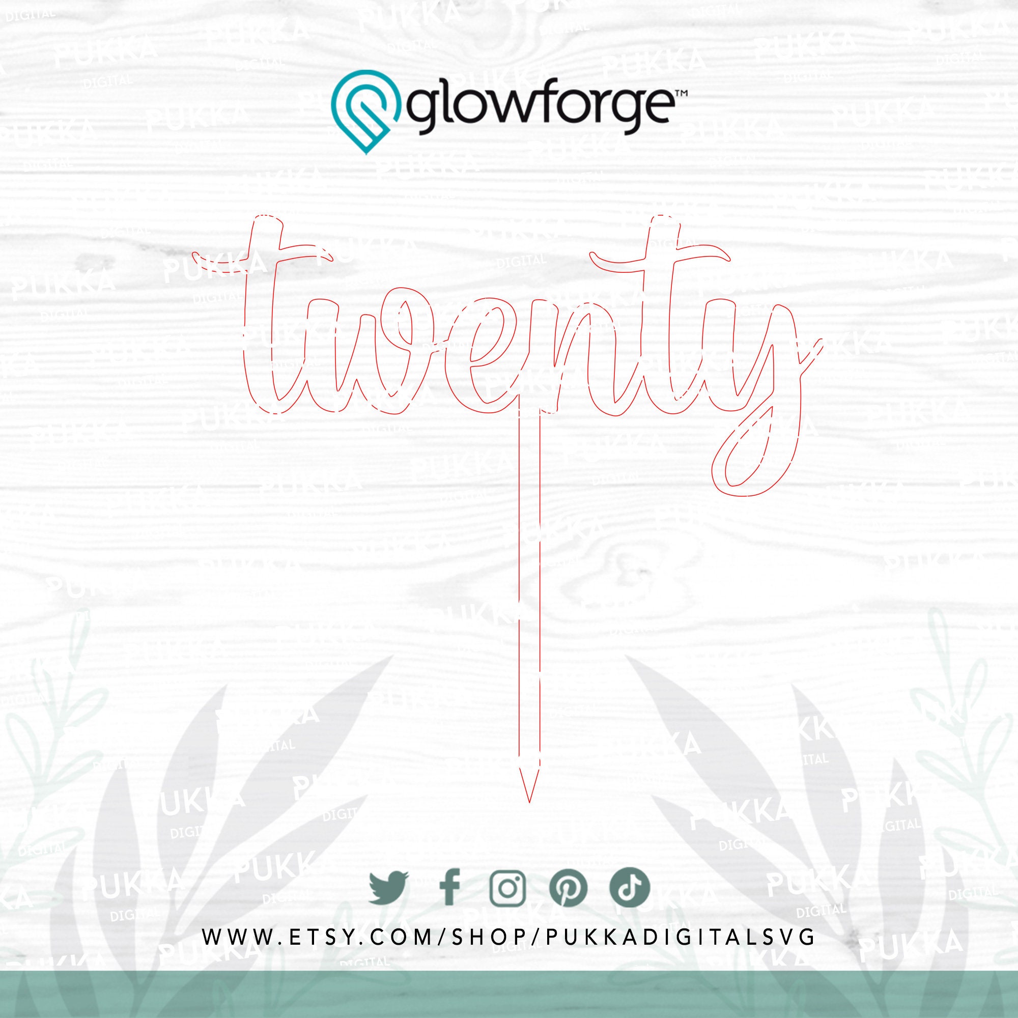 Twenty Cake Topper Svg 20th Happy Birthday Decorations 20th | Etsy