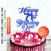 Happy 71st Birthday Personalized Cake Topper Svg, Seventy-first ...