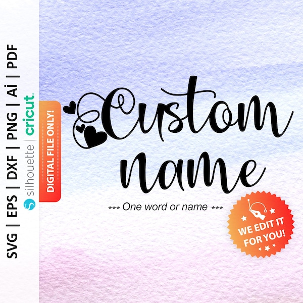 Cursive Writing Custom Png - Etsy