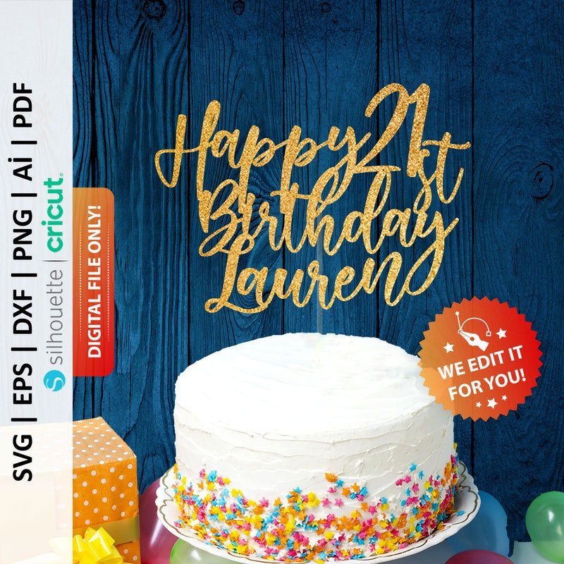 21 Cake Topper - Etsy