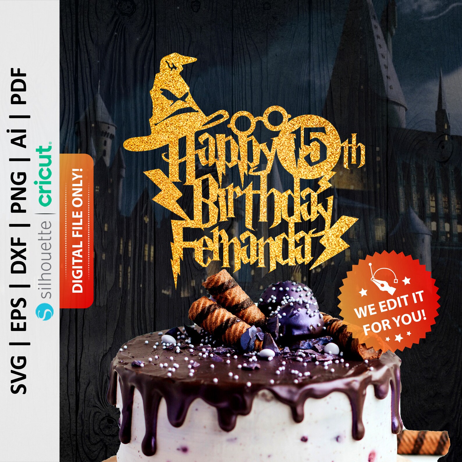 Custom Wizard Cake Topper Svg Magical Birthday Cake Topper - Etsy Australia