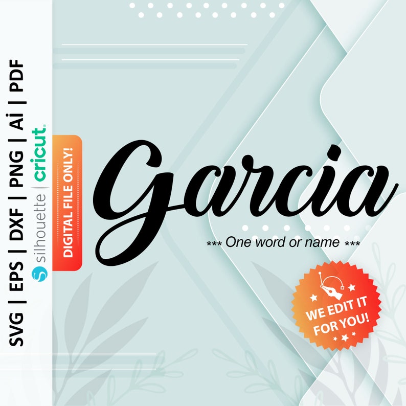 Custom Name Svg Custom Name Calligraphy Custom Name Cut - Etsy