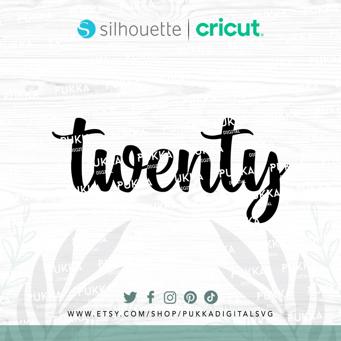 Twenty Cake Topper Svg 20th Happy Birthday Decorations 20th | Etsy