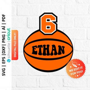 Basketball Cake Topper Svg, Basketball Monogram Svg, Basketball Name ...