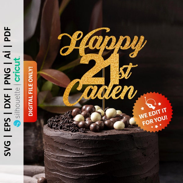 21 Cake Topper - Etsy