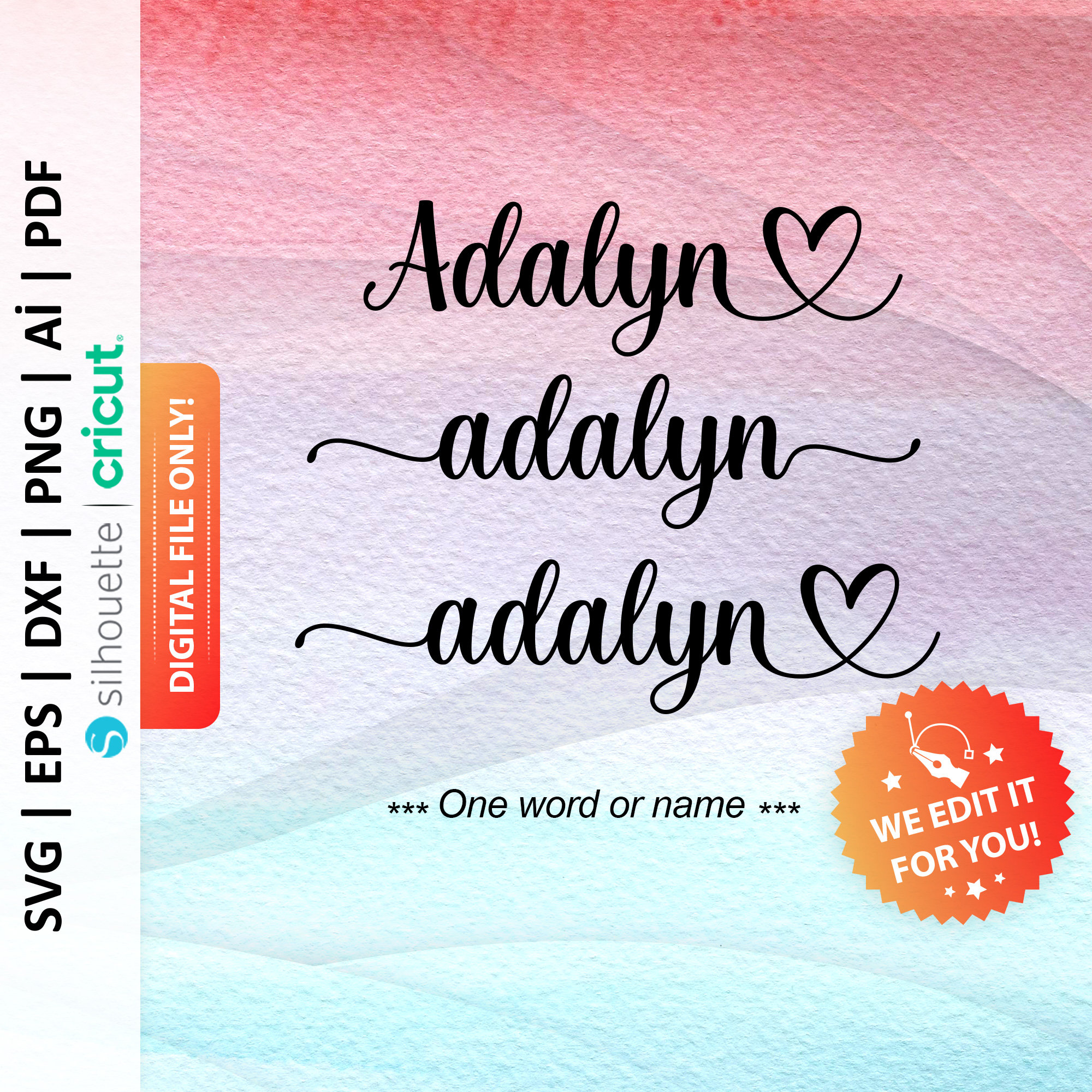 Custom Name Png Custom Word Svg Custom Name Cut File Custom - Etsy ...