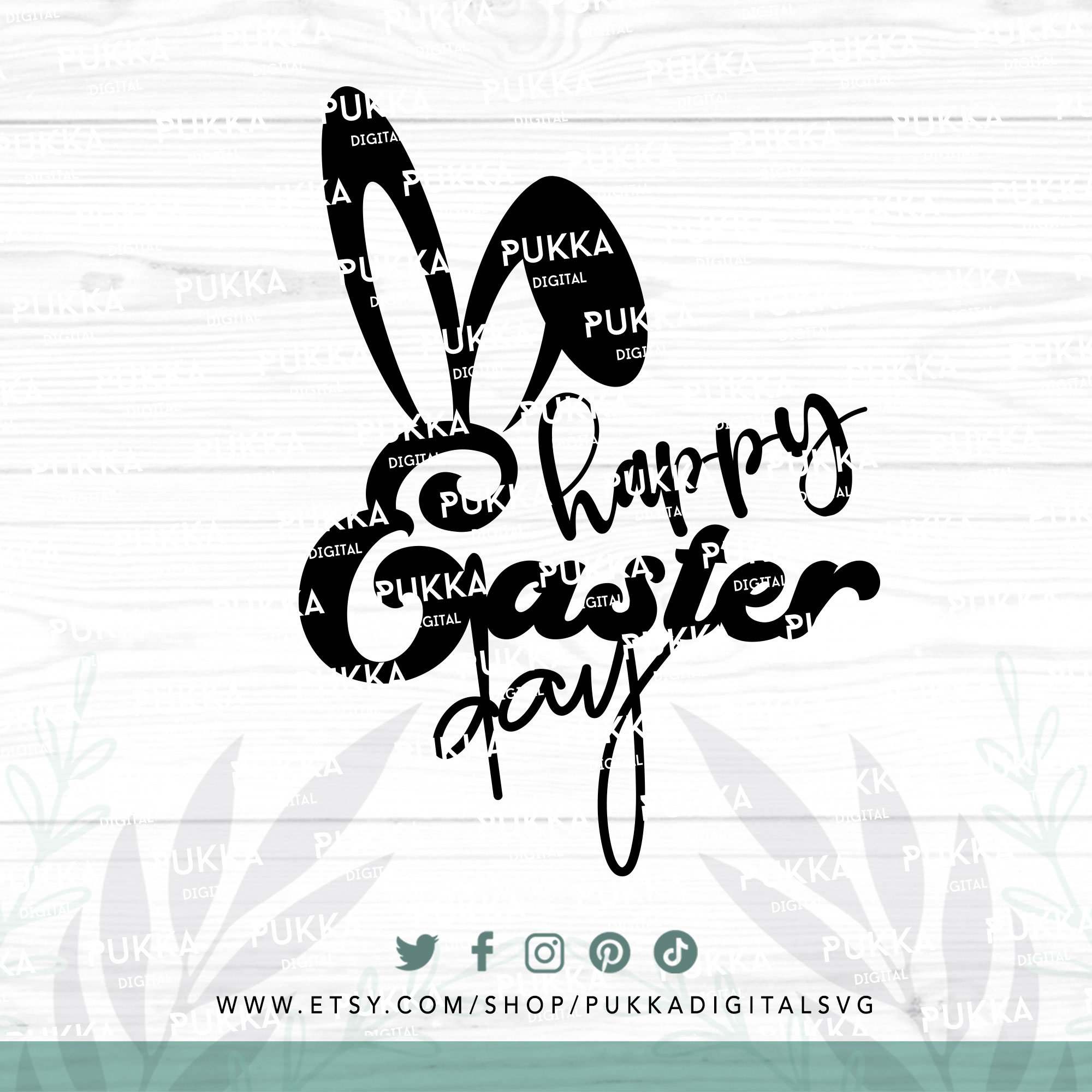 Happy Easter Day Svg File Bunny Ears Svg Easter Bunny Png | Etsy