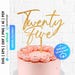 Twenty Five Cake Topper Svg, 25th Birthday Cake Topper Svg, 25th ...