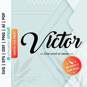 Custom Name Svg, Custom Name Calligraphy, Custom Name Cut File, Custom ...