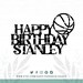 Basketball Cake Topper Svg, Custom Name Birthday Cake Topper Svg ...