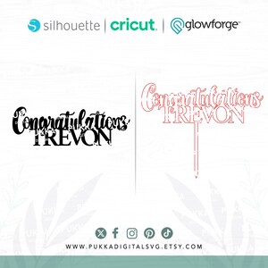 Congratulations Cake Topper Svg, Celebrations Party Decor : Digital ...