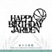 Basketball Cake Topper Svg, Custom Name Birthday Cake Topper Svg ...