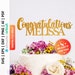 Congratulations Cake Topper Svg Celebrations Cake Topper - Etsy