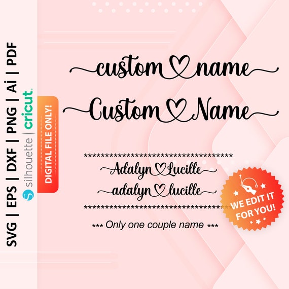 Custom Name Png Custom Name Svg Personalized Text Svg - Etsy
