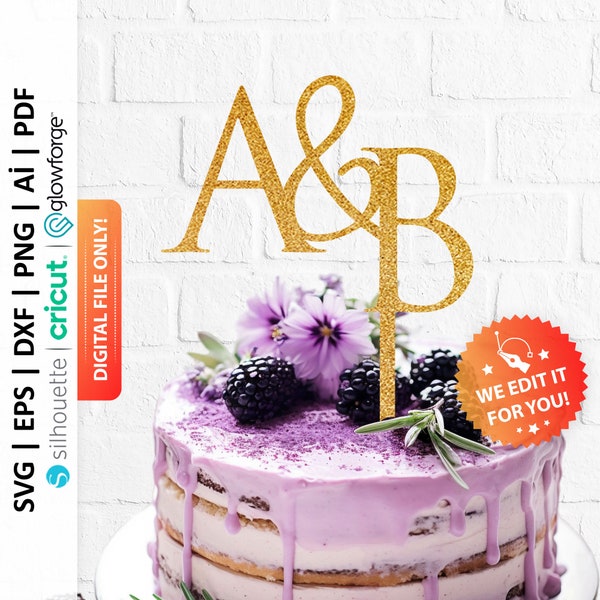 Monogram Cake Topper - Etsy