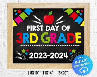 INSTANT DOWNLOAD Printable, Editable First Day of School Sign Template ...