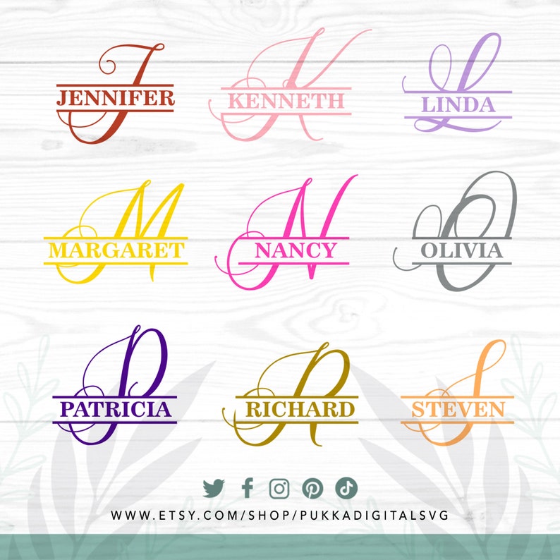 Monogram Alphabet Letters Svg File, Alphabet Svg, Alphabet Clipart ...