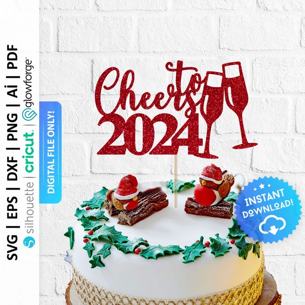 New Year Cake Topper - Etsy