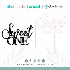 Sweet One Cake Topper Svg, Sweet One Png, Sweet One Birthday Svg, First ...
