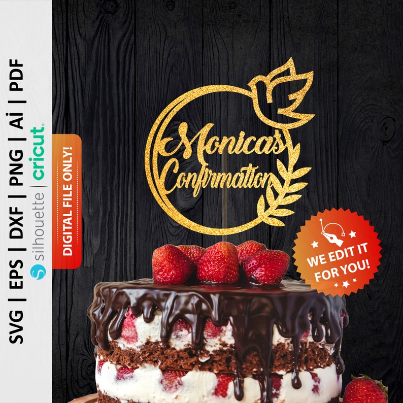 Personalized Confirmation Cake Topper Svg Confirmation - Etsy