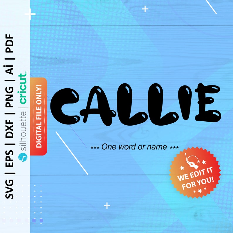 Custom Name Svg File Custom Name Svg Custom Name - Etsy