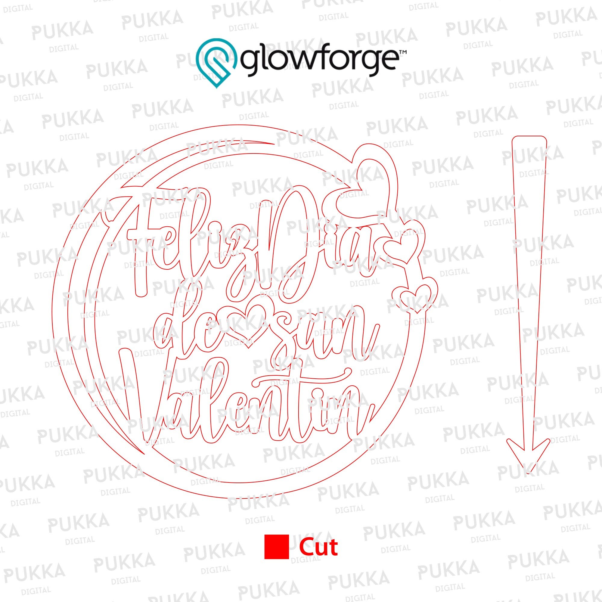 Feliz Día De San Valentin Cake Topper Svg Happy - Etsy