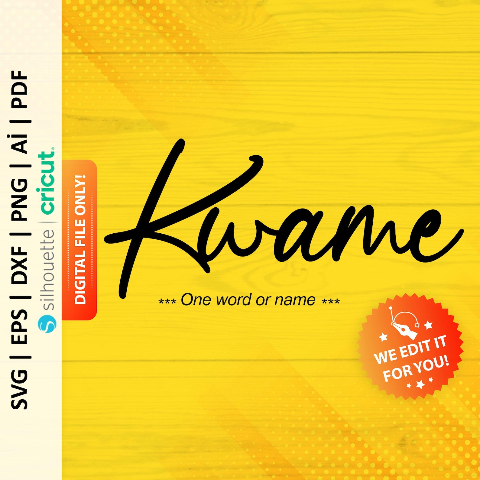 Custom Name Cut File, Custom Name Svg, Custom Name Calligraphy, Custom ...