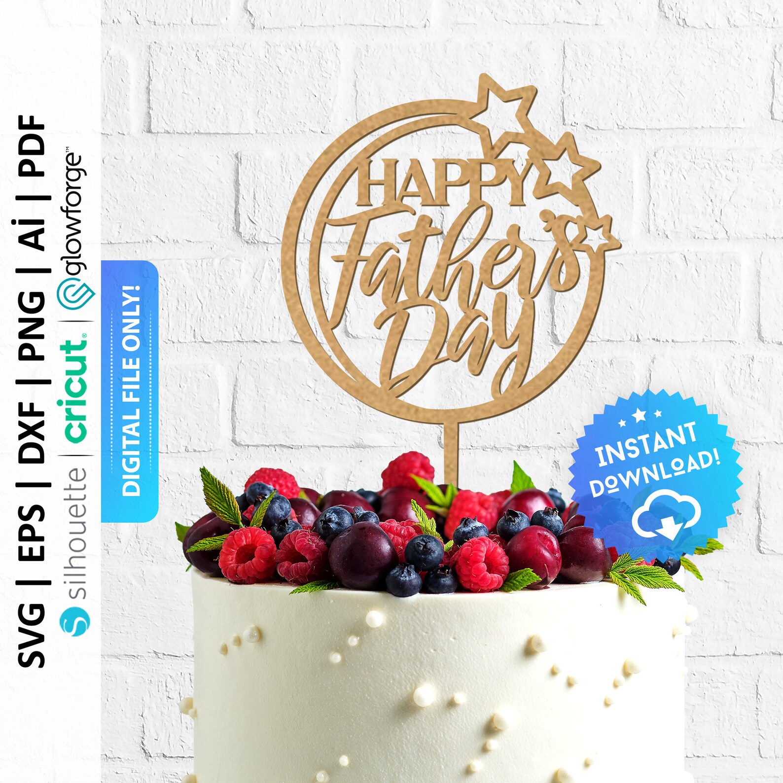 Father's Day Cake Topper Svg Happy Father Day Father Day - Etsy