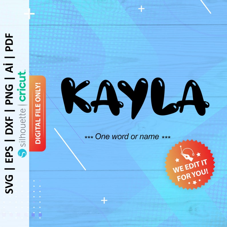 Custom Name Svg File Custom Name Svg Custom Name - Etsy