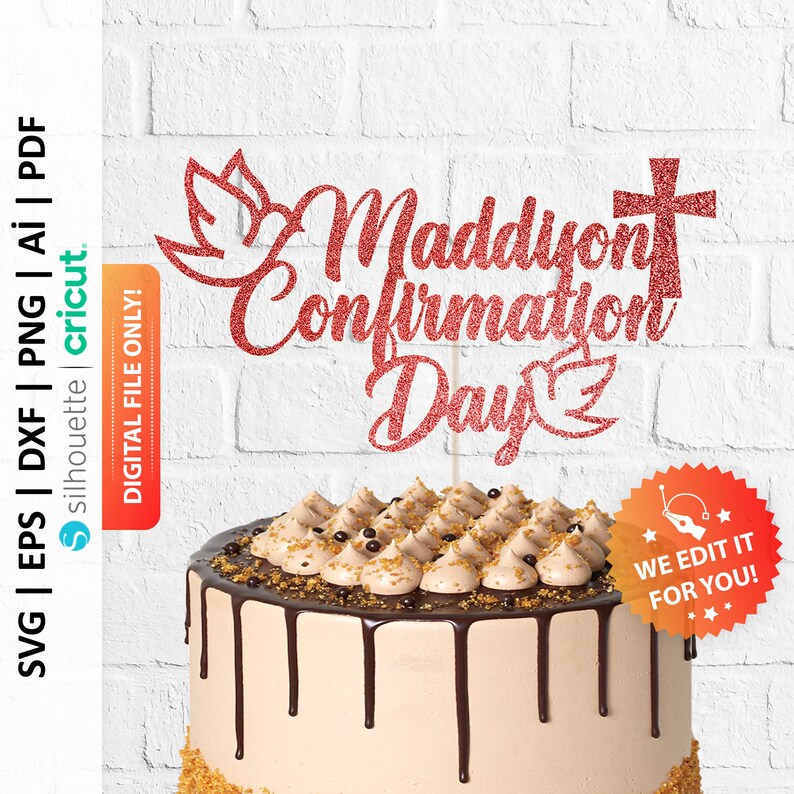 Custom Name Confirmation Day Cake Topper Svg Confirmation - Etsy