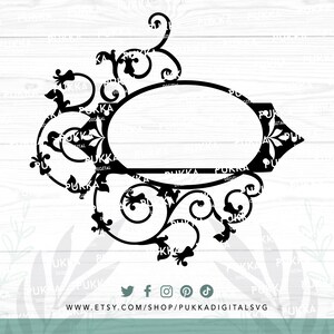 House Number Sign Svg, Decorative Custom House Number Sign Dxf, Custom ...