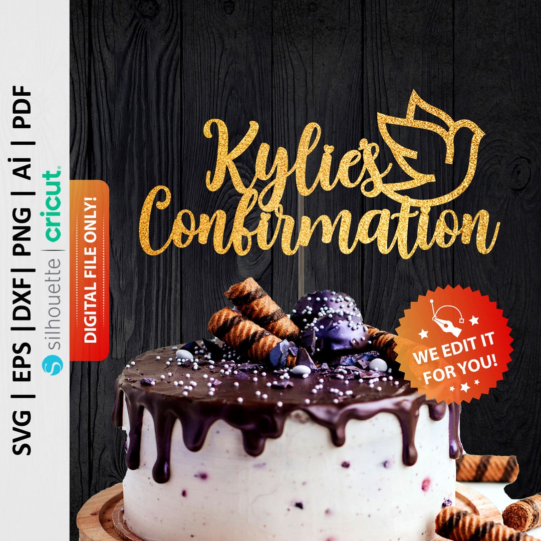 Personalized Confirmation Cake Topper Svg, Confirmation Topper ...