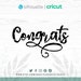 Congrats Cake Topper Svg Calligraphy Congrats Cake Topper - Etsy