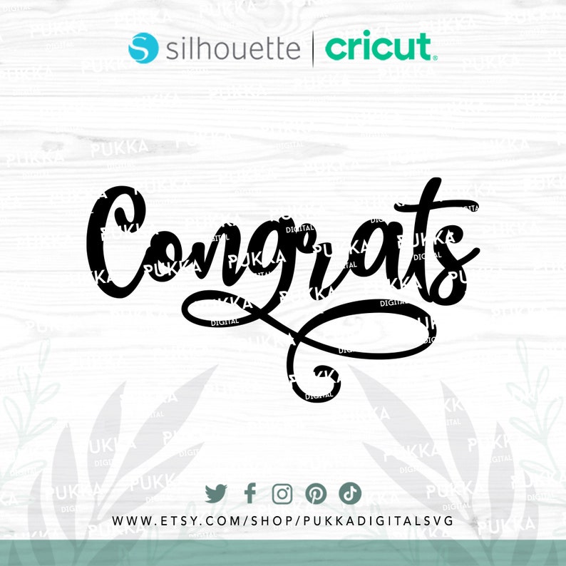 Congrats Cake Topper Svg Calligraphy Congrats Cake Topper - Etsy