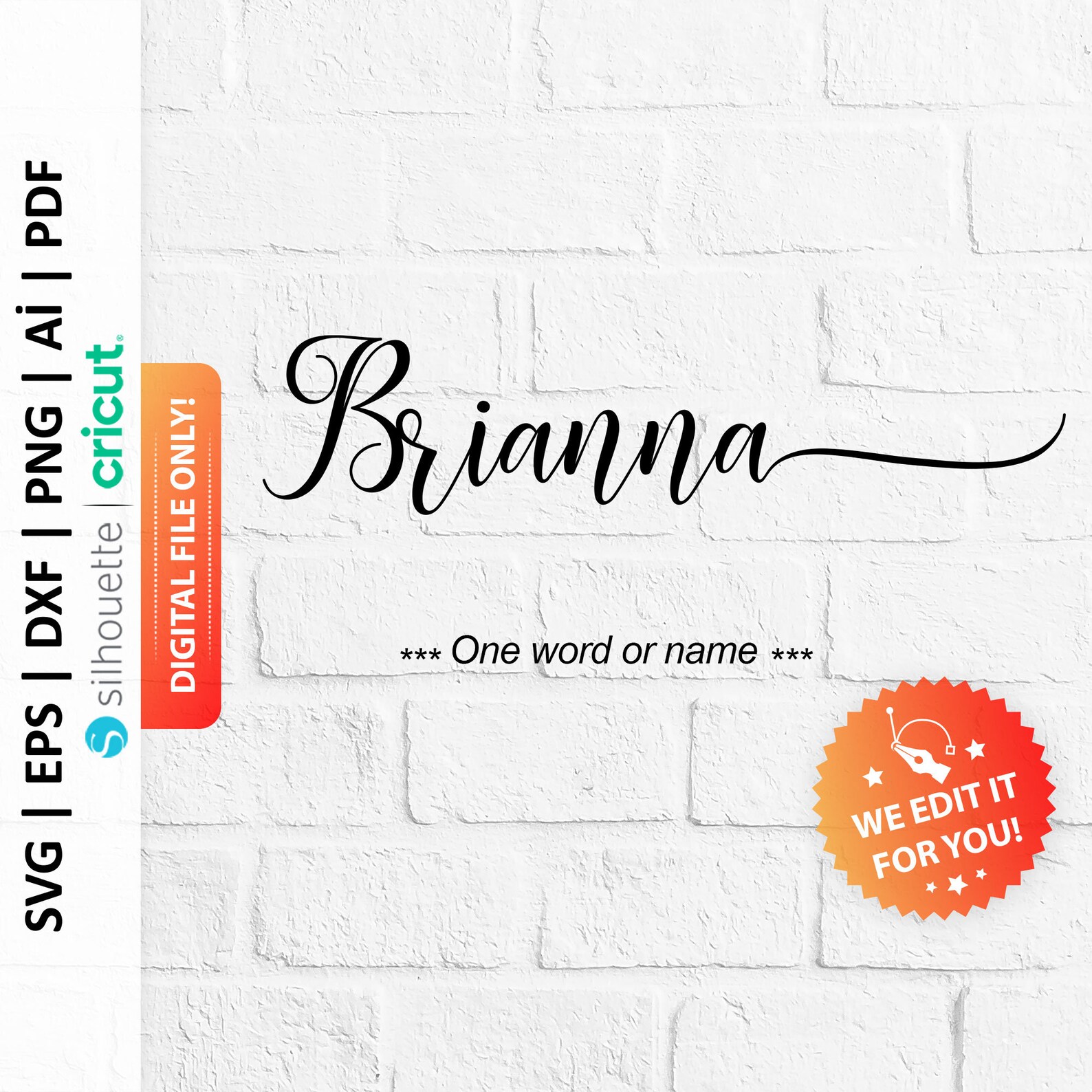Custom Name Svg File Custom Name Svg Custom Name - Etsy