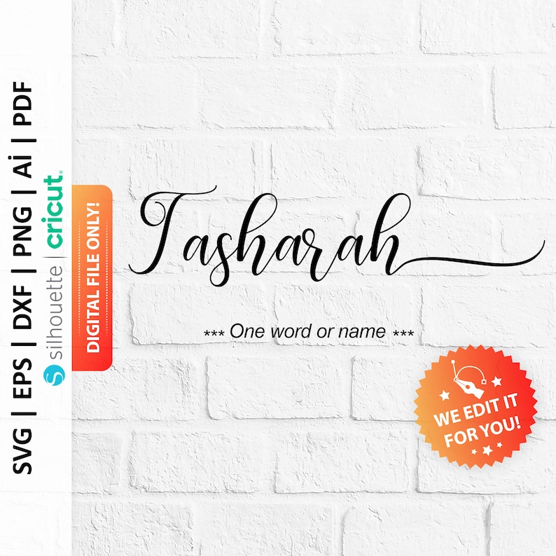 Custom Name Svg File Custom Name Svg Custom Name - Etsy