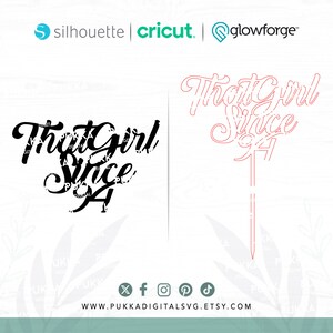 That Girl Since 94 Cake Topper Svg, That Girl Since Birthday Cake Charm ...