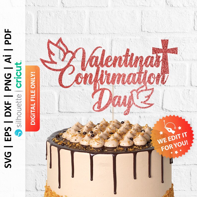 Custom Name Confirmation Day Cake Topper Svg Confirmation - Etsy