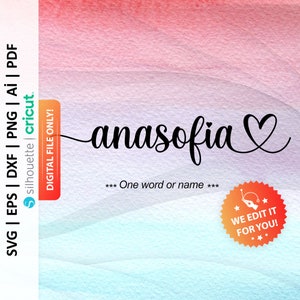 Custom Name Png Custom Word Svg Custom Name Cut File Custom | Etsy