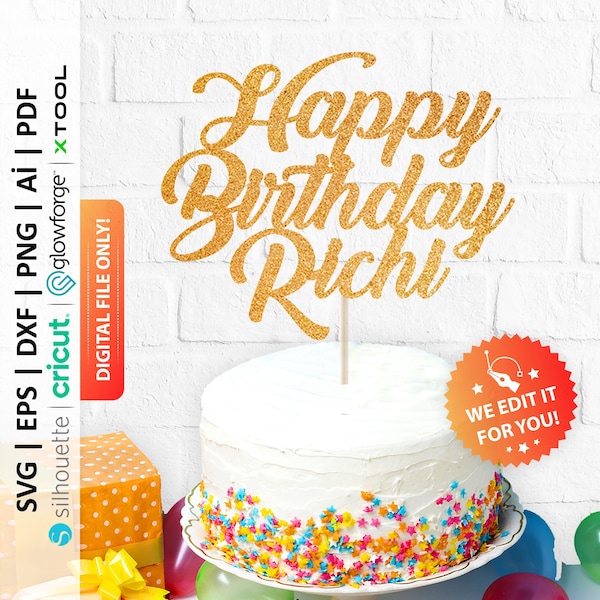 Happy Birthday Topper - Etsy