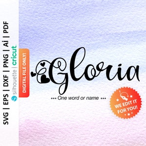 Custom Name Svg, Custom Word Svg, Custom Name Cut File, Custom Name ...