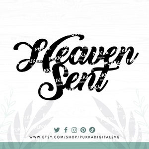 Heaven Sent Cake Topper Svg, Baby Shower Cake Topper Svg, Gender Reveal ...