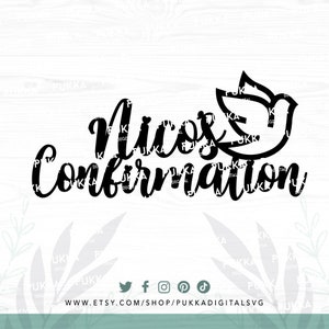 Personalized Confirmation Cake Topper Svg, Confirmation Topper ...