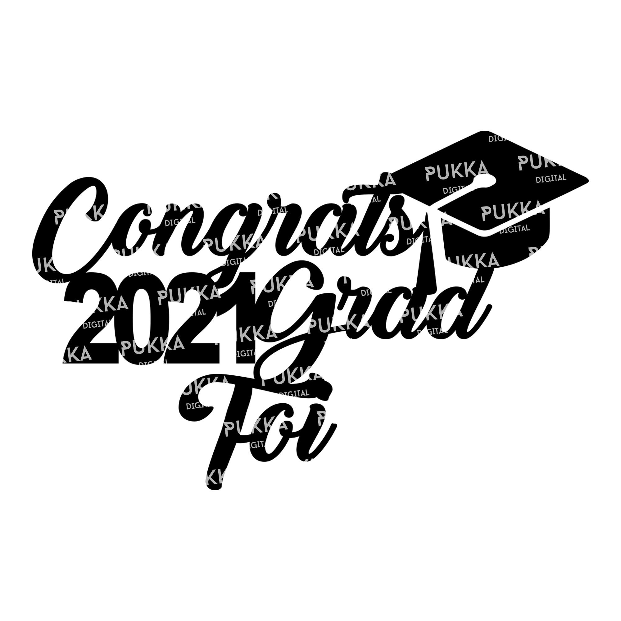 Personalized Graduation Cake Topper Svg Congrats 2021 Grad | Etsy