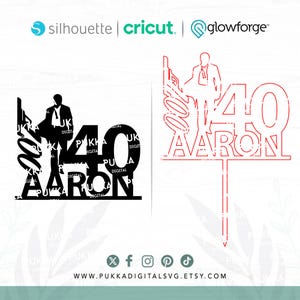 Custom 007 Cake Topper Svg, Personalized Name and Age Happy Birthday ...