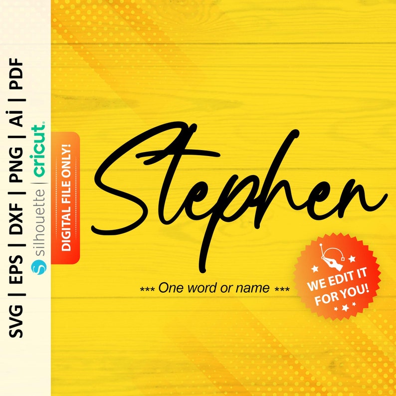 Custom Name Cut File, Custom Name Svg, Custom Name Calligraphy, Custom ...