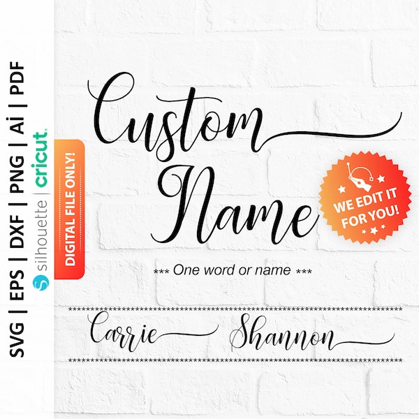 Cursive Name Svg - Etsy