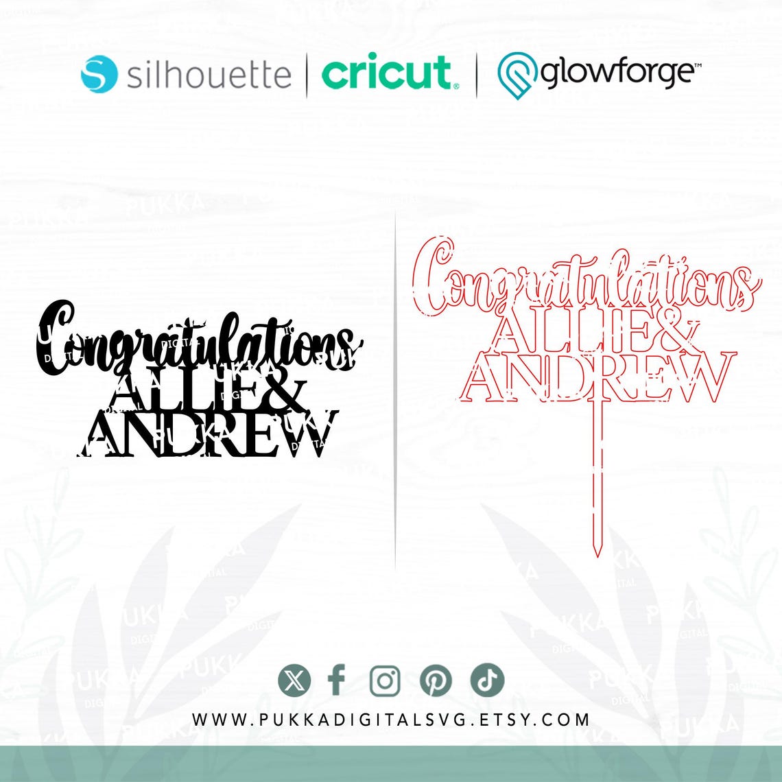 Congratulations Cake Topper Svg, Celebrations Party Decor : Digital ...