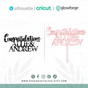 Congratulations Cake Topper Svg, Celebrations Party Decor : Digital ...